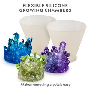 National Geographic Crystal Growing Kit - Grow 8 Light-Up Crystals, Science Gift for Kids 8-12