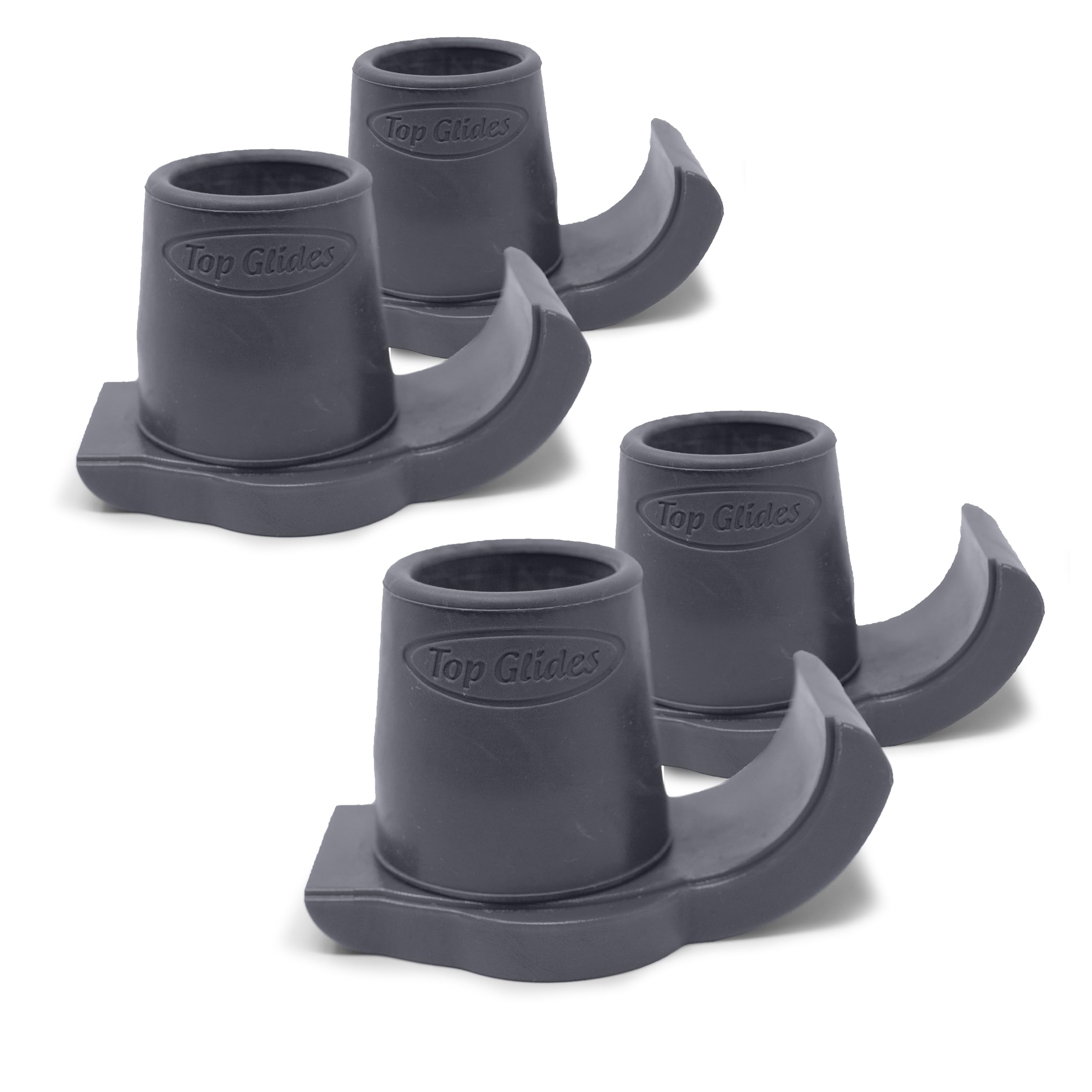 Deal: 2 Pairs Top Glides DuraSki Heavy Duty Walker Ski Glides for 1 1/8 Inch Tubes (Gray)