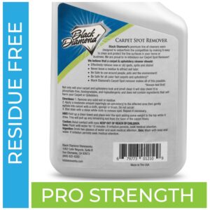 Black Diamond Stoneworks carpet and upholstery cleaner: this fast acting deep cleaning spot and stain remover spray also works great on rugs, couches, and car seats.(1-Quart)