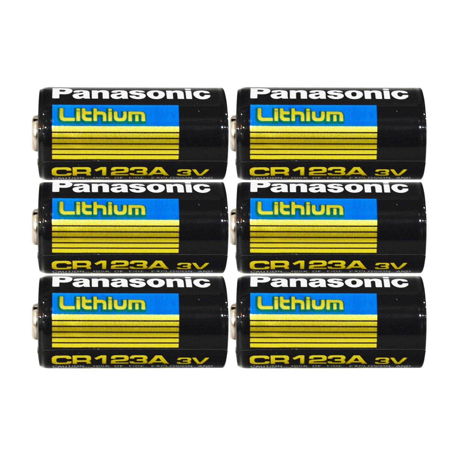 Panasonic CR123 CR123A 3V Lithium Battery ,6 Count (Pack of 1)