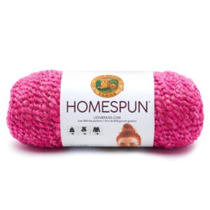 lion brand yarn (1 skein) lion brand yarn homespun bulky yarn, peony