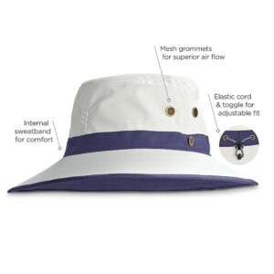 Coolibar UPF 50+ Men's Women's Matchplay Golf Hat - Sun Protective (Large/X-Large- Tan/Khaki)