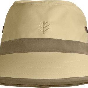 Coolibar UPF 50+ Men's Women's Matchplay Golf Hat - Sun Protective (Large/X-Large- Tan/Khaki)