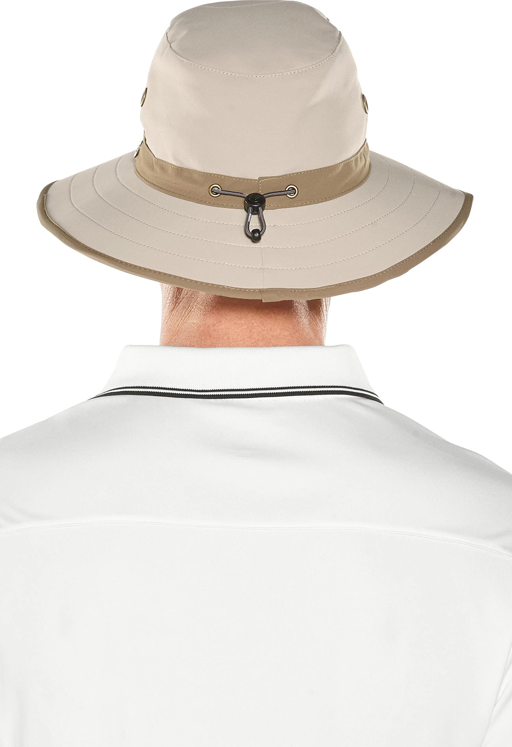 Coolibar UPF 50+ Men's Women's Matchplay Golf Hat - Sun Protective (Large/X-Large- Tan/Khaki)