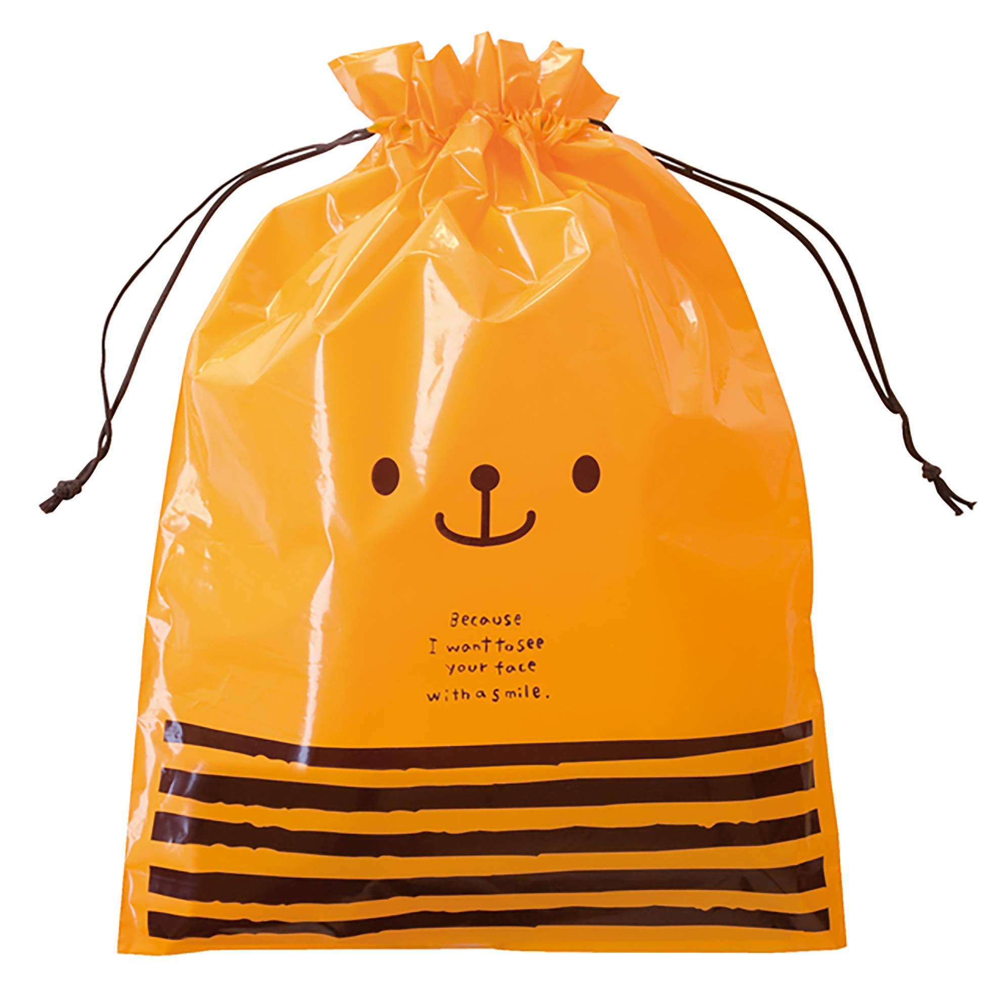 ヘッズ(Heads) CDB-2NS Gift Bag, Drawstring Bag, Bear, Orange-M (20 Pieces)