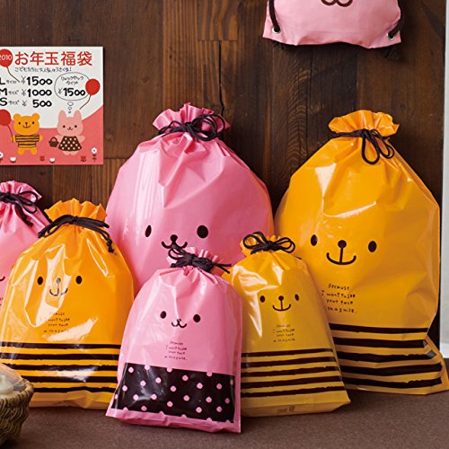 ヘッズ(Heads) CDB-2NS Gift Bag, Drawstring Bag, Bear, Orange-M (20 Pieces)