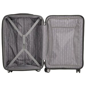 DELSEY Paris Helium Aero Hardside Expandable Luggage with Spinner Wheels, Brushed Charcoal, Checked-Medium 25 Inch