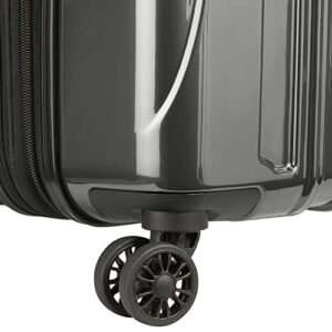 DELSEY Paris Helium Aero Hardside Expandable Luggage with Spinner Wheels, Brushed Charcoal, Checked-Medium 25 Inch