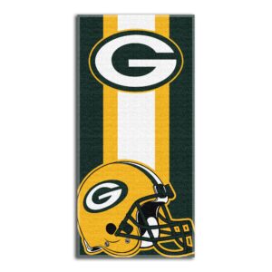 northwest nfl green bay packers unisex-adult beach towel, cotton, 30" x 60", zone read