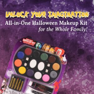 Kangaroo Halloween Super Family Makeup Kit: Professional SFX Face Painting & Body Paint for Zombie Cosplay, Injuries, & Blood Effects