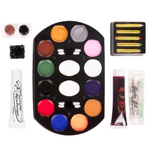 Kangaroo Halloween Super Family Makeup Kit: Professional SFX Face Painting & Body Paint for Zombie Cosplay, Injuries, & Blood Effects