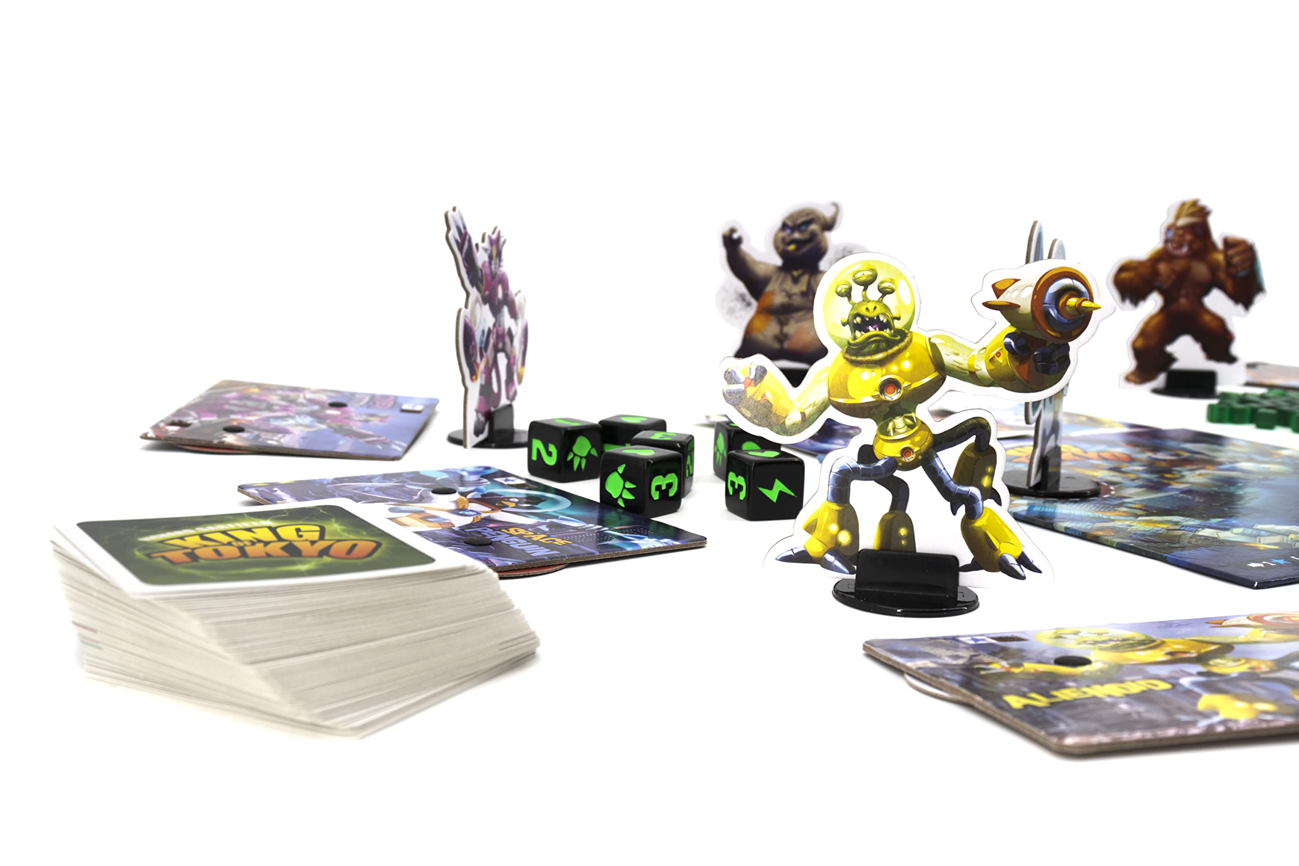 IELLO: King of Tokyo, New Edition, Strategy Board Game, Space Penguin Included in the Box, For 2 to 6 Players, 30 Minute Play Time, For Ages 8 and Up