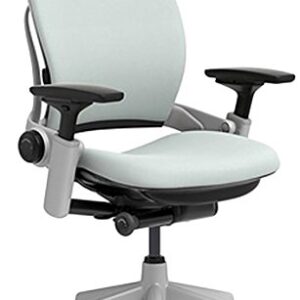 Steelcase Leap Chair with Platinum Base & Hard Floor Caster, Alpine