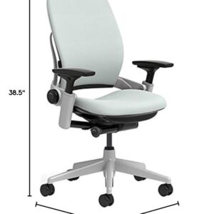 Steelcase Leap Chair with Platinum Base & Hard Floor Caster, Alpine