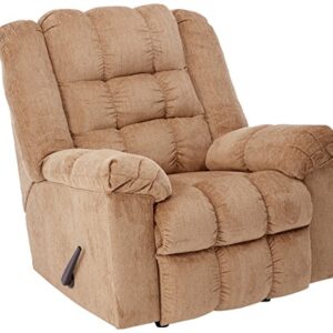 Signature Design by Ashley Ludden Ultra Plush Tufted Manual Rocker Recliner, Light Brown