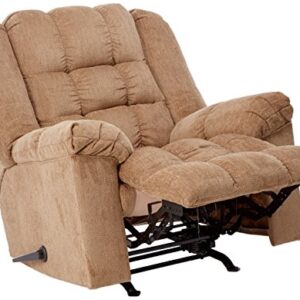 Signature Design by Ashley Ludden Ultra Plush Tufted Manual Rocker Recliner, Light Brown