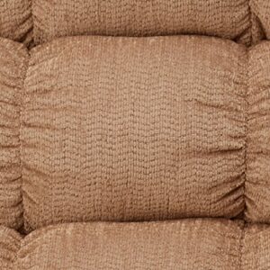 Signature Design by Ashley Ludden Ultra Plush Tufted Manual Rocker Recliner, Light Brown