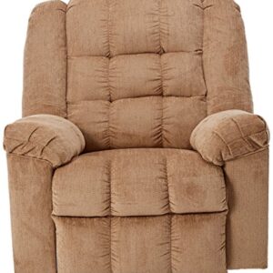 Signature Design by Ashley Ludden Ultra Plush Tufted Manual Rocker Recliner, Light Brown