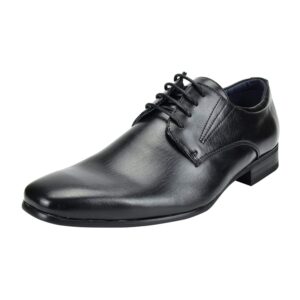 bruno marc men's gordon-03 black classic modern formal oxfords lace up leather lined snipe toe dress shoes - 10 m us