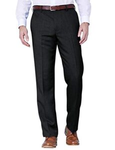 farah | men's | hidden stretch waistband pants | stylish comfort & flexibility in men's tailored slacks | black