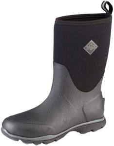 muck boot mens arctic excursion mid snow boot, black/grey, 10-10.5 us