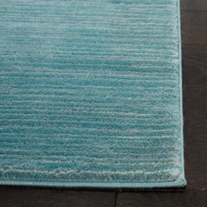 SAFAVIEH Vision Collection Area Rug - 6' x 9', Aqua, Modern Ombre Tonal Chic Design, Non-Shedding & Easy Care, Ideal for High Traffic Areas in Living Room, Bedroom (VSN606B)