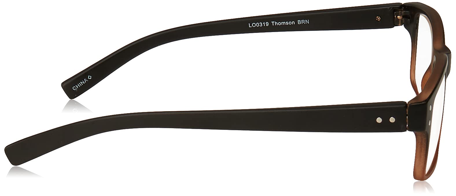 Foster Grant Thomson Reading Glasses, Brown/Transparent, 59 mm