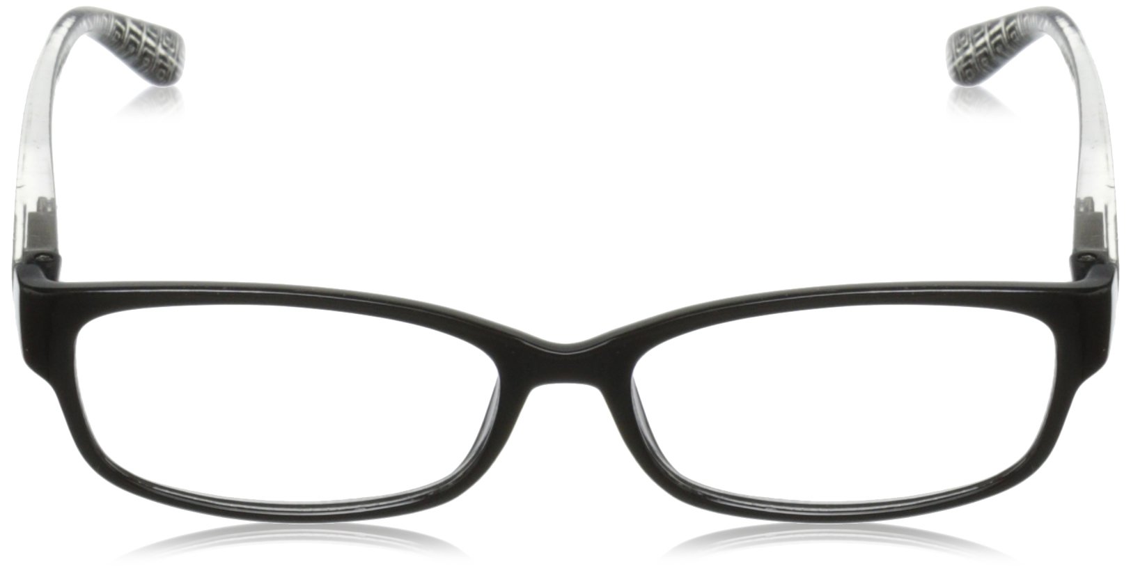 Foster Grant Kyra Reading Glasses, Black/Transparent, 59 mm