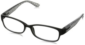 foster grant kyra reading glasses, black/transparent, 59 mm