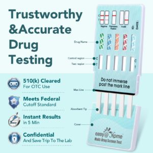 2 Pack Easy@Home 5 Panel Instant Drug Test Kits - Test Marijuana (THC), COC, OPI 2000, AMP, BZO - Urine Dip Drug Testing - #EDOAP-754