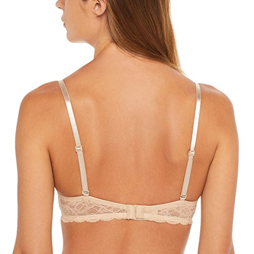 Calvin Klein Women's Seductive Comfort with Lace Lift Demi Bra, Bare, 34B