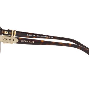 Coach HC8179 Sunglasses, Dark Tortoise/Brown Gradient, 58 mm