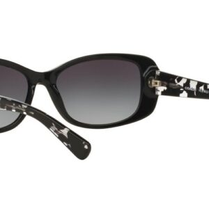 Coach HC8168 Sunglasses, Black/Grey Gradient, 56 mm