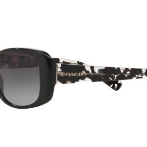 Coach HC8168 Sunglasses, Black/Grey Gradient, 56 mm