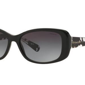 Coach HC8168 Sunglasses, Black/Grey Gradient, 56 mm