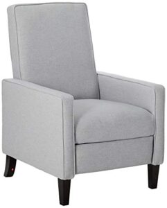 christopher knight home darvis fabric recliner, light grey