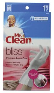 mr. clean premium latex-free gloves bliss medium size (pack of 2 pairs)