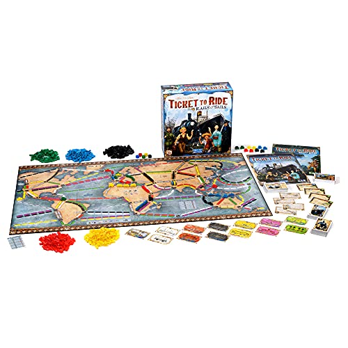 Ticket to Ride Rails & Sails Board Game - Train Route-Building Strategy Game, Fun Family Game for Kids & Adults, Ages 10+, 2-5 Players, 90-120 Minute Playtime, Made by Days of Wonder