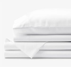 kotton culture 1000 thread count sheet set 4 piece 100% egyptian cotton luxurious breathable soft cooling cotton sheets with deep pocket snug fit smooth sateen weave (white, king)