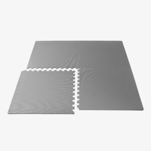 We Sell Mats 1/2 Inch Thickness Multipurpose EVA Foam Floor Tiles, Interlocking Floor Mat for Indoor Gym and Home Use, 24 in x 24 in, Light Gray, 16 Square Feet (4 Tiles)