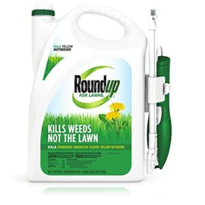 roundup for lawns1 ready to use - all-in-one weed killer for lawns, kills weeds - not the lawn, one solution for crabgrass, dandelions, clover and nutsedge, for use on northern grasses, 1.33 gal.