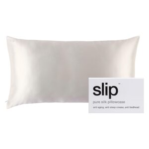 slip silk king pillowcase, white (20" x 36") - 100% pure 22 momme mulberry silk pillowcase - anti-aging, anti-bedhead, anti-sleep crease