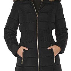 Laundry By Shelli Segal Women's Coat-3/4 Windbreaker Coat with Cinched Waist, Black (2016), Medium