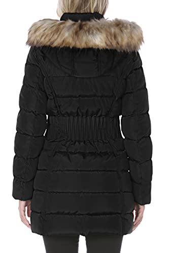 Laundry By Shelli Segal Women's Coat-3/4 Windbreaker Coat with Cinched Waist, Black (2016), Medium