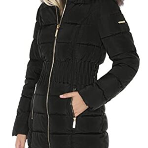 Laundry By Shelli Segal Women's Coat-3/4 Windbreaker Coat with Cinched Waist, Black (2016), Medium