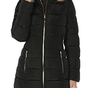 Laundry By Shelli Segal Women's Coat-3/4 Windbreaker Coat with Cinched Waist, Black (2016), Medium