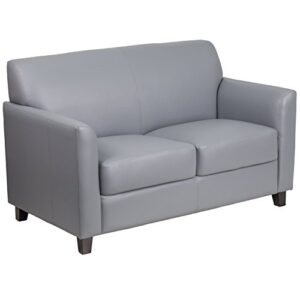 flash furniture hercules diplomat series gray leathersoft loveseat