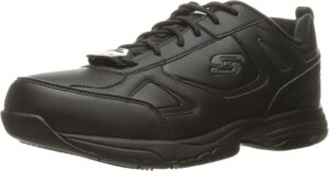 skechers men's dighton athletic work food service shoe, black, 14