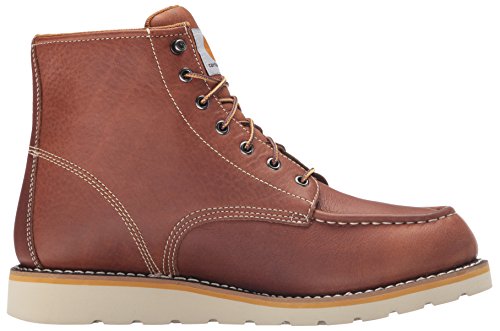 Carhartt mens 6 Inch Waterproof Wedge Soft Toe Work Boot, Tan, 9.5 US