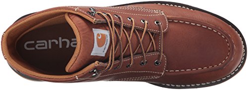 Carhartt mens 6 Inch Waterproof Wedge Soft Toe Work Boot, Tan, 9.5 US